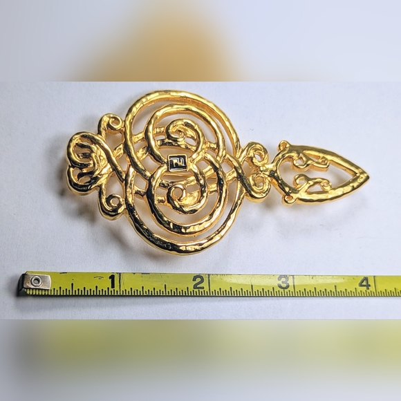 Fendi | Jewelry | Rare Vintage Fendi Gold Toned Victorian Revival ...
